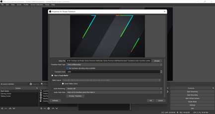 Transiciones stinger entre escenas OBS para Twitch y más - OWN3D