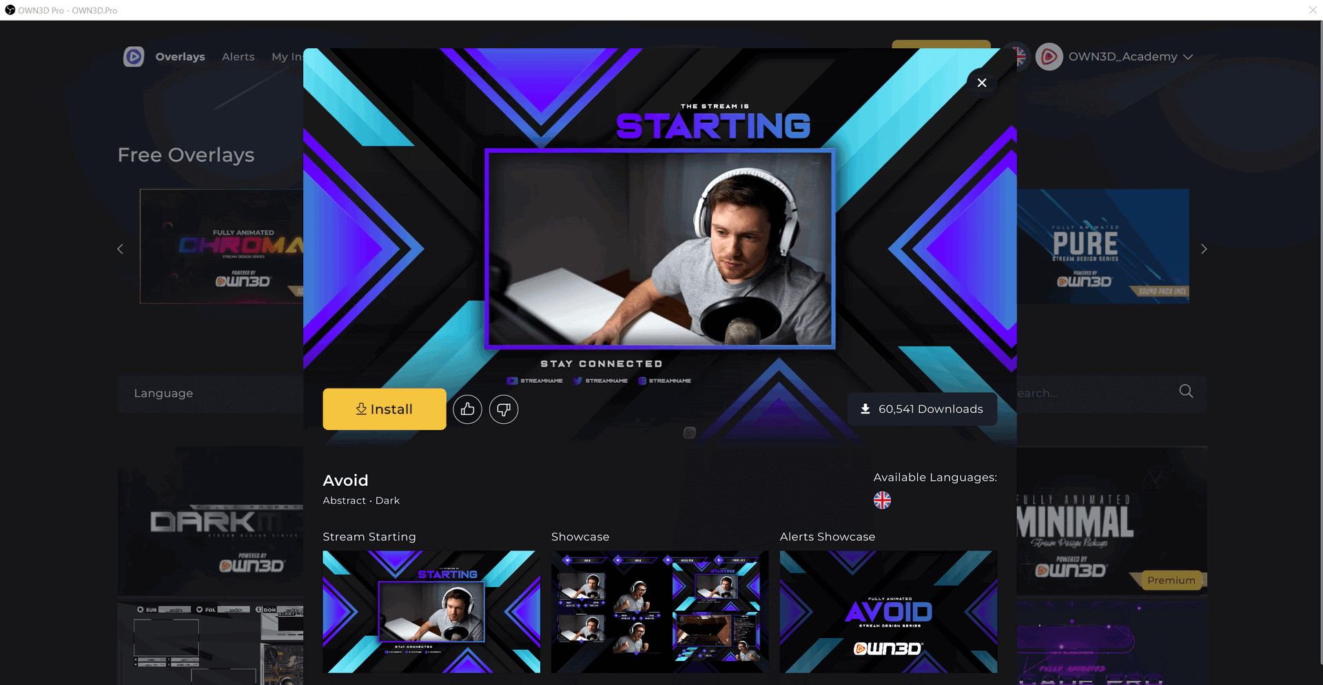 Gratis Overlays für OBS, Twitch und YouTube | OWN3D