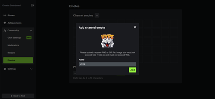 Emotes animados y estáticos para streamers de Kick.com - OWN3D