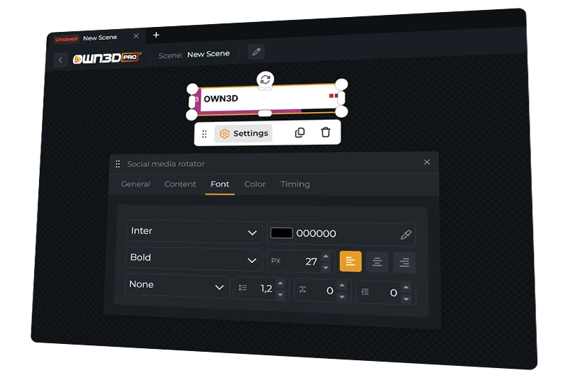 Best Social Media Widget for Streamers | Stream with OWN3D